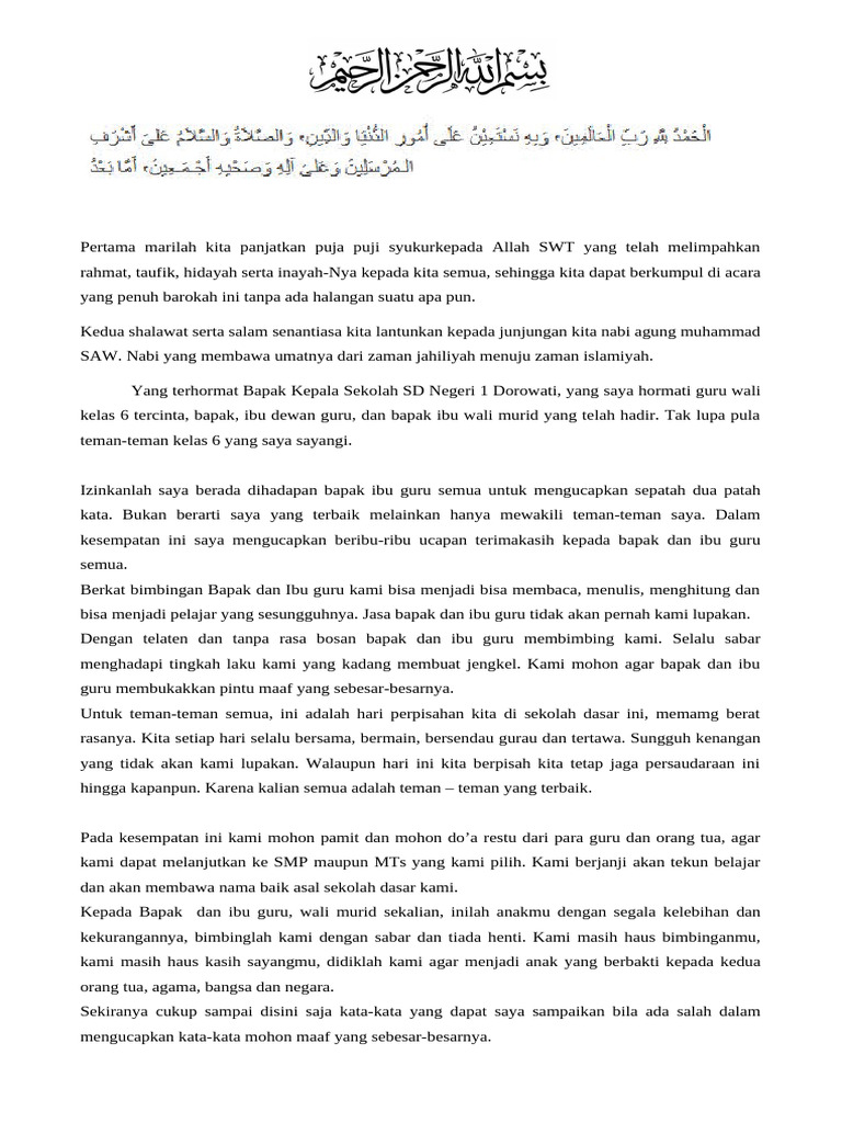 Pertama marilah kita panjatkan puja puji syukurkepada Allah SWT yang telah melimpahkan rahmat | PDF