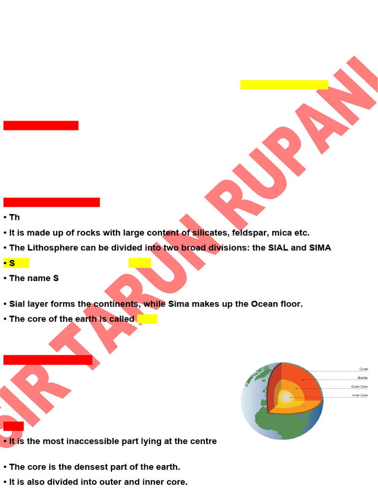 Earth’s Structure | PDF | Earth | Crust (Geology)