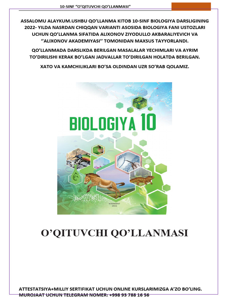 10 sinf qollanma | PDF