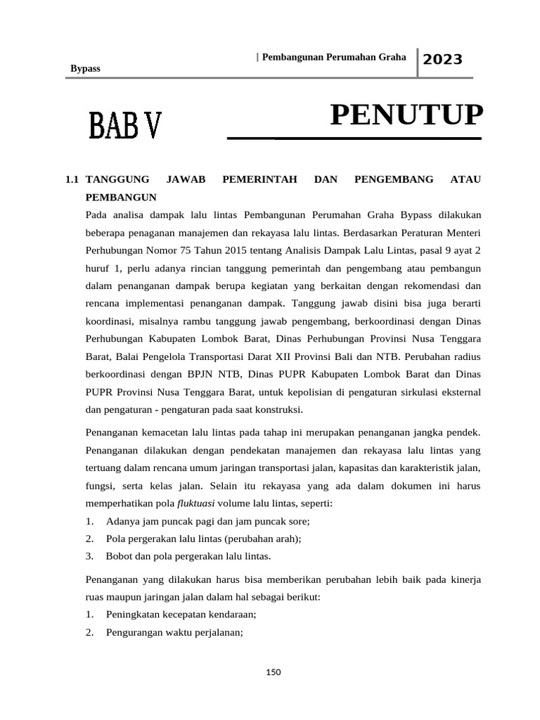 Bab 5 Graha Bypass Penutup | PDF