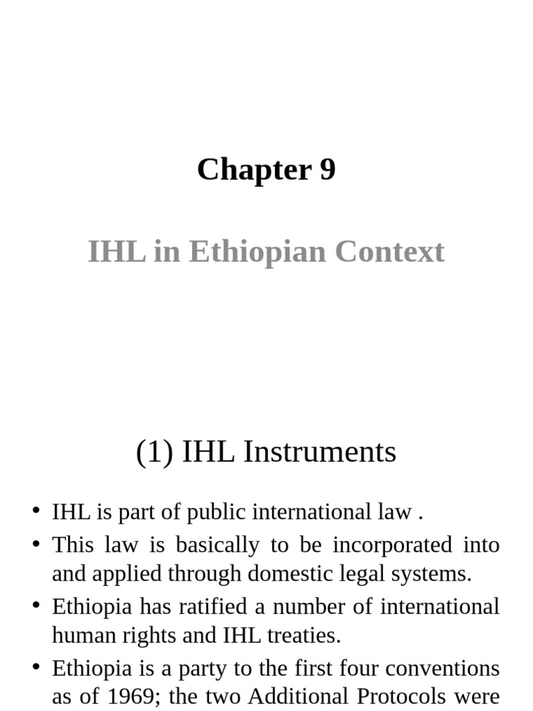 CH 9 IHL (Legal Issues??) | PDF