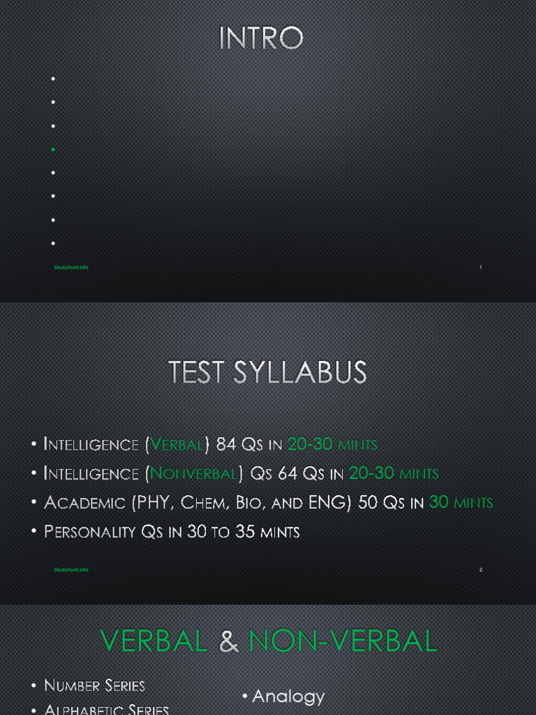 AFNS Test PPT by Mir Ali Hassan | PDF