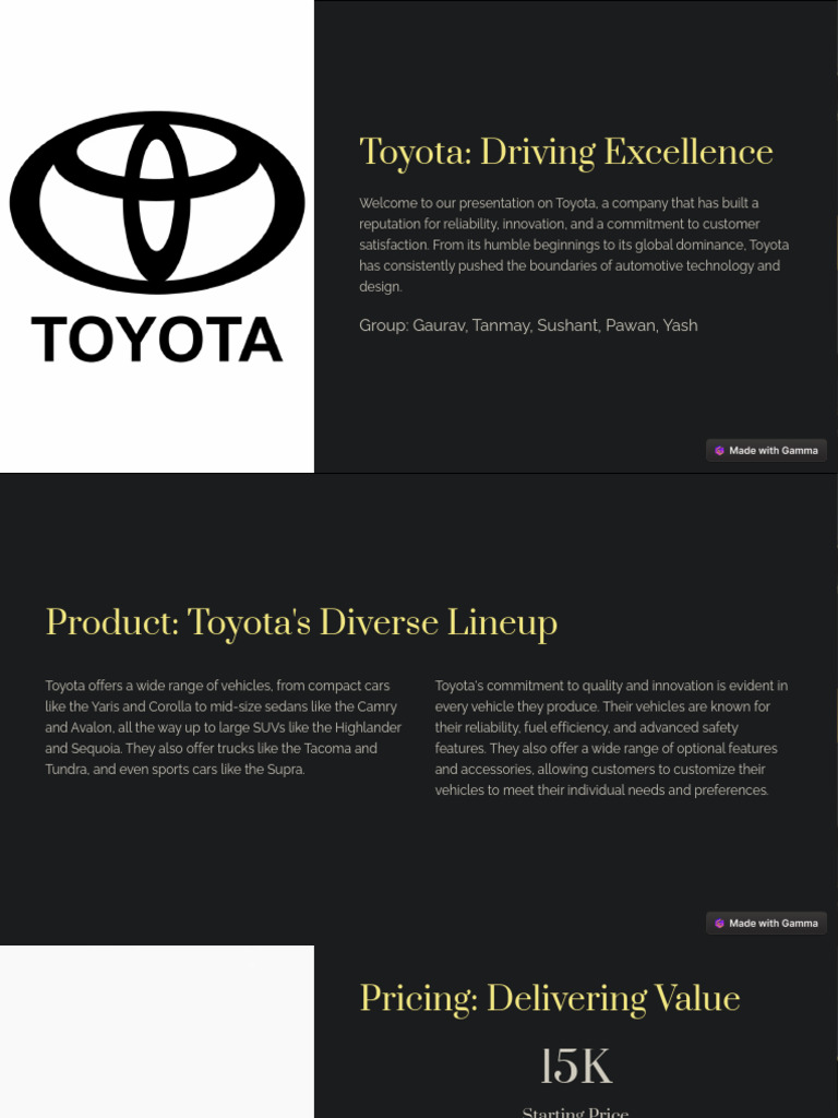 Toyota Driving Excellence | PDF