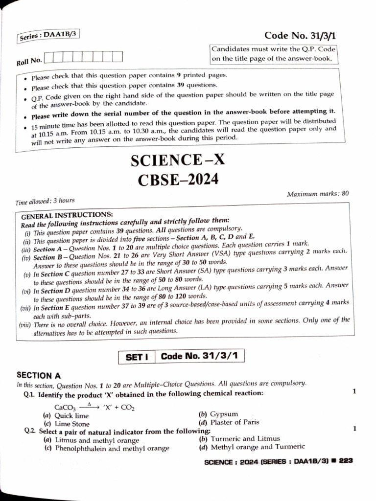 PYQ MCQ 2023 and 24 all 3 sets | PDF | Sex | Redox