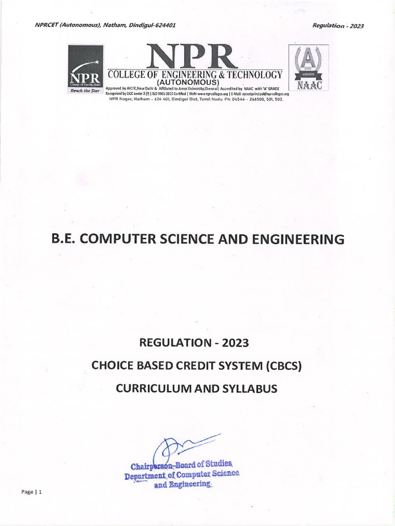 CSE Curriculum | PDF