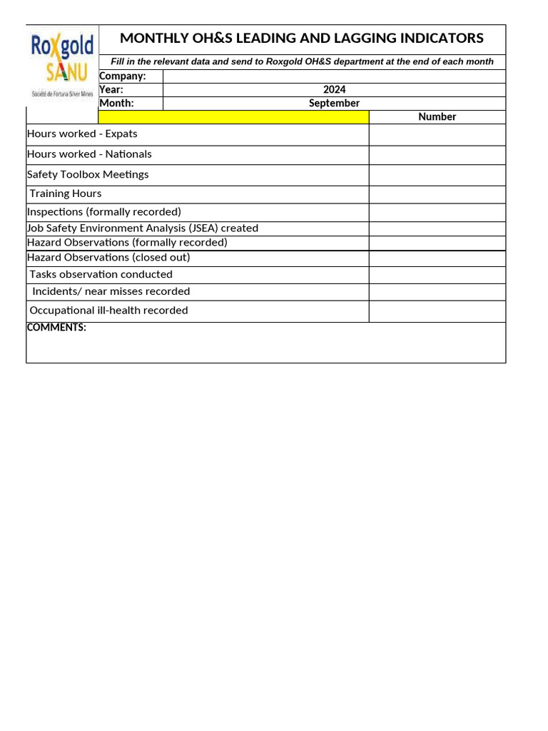 September 2024 OH&S Indicators Report | PDF