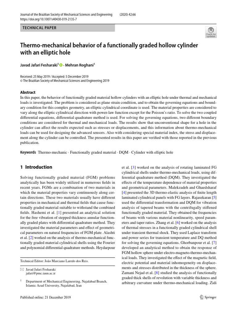 Thermo Mechanical Behavior of Functional | PDF | Stress (Mechanics) | Elasticity (Physics)