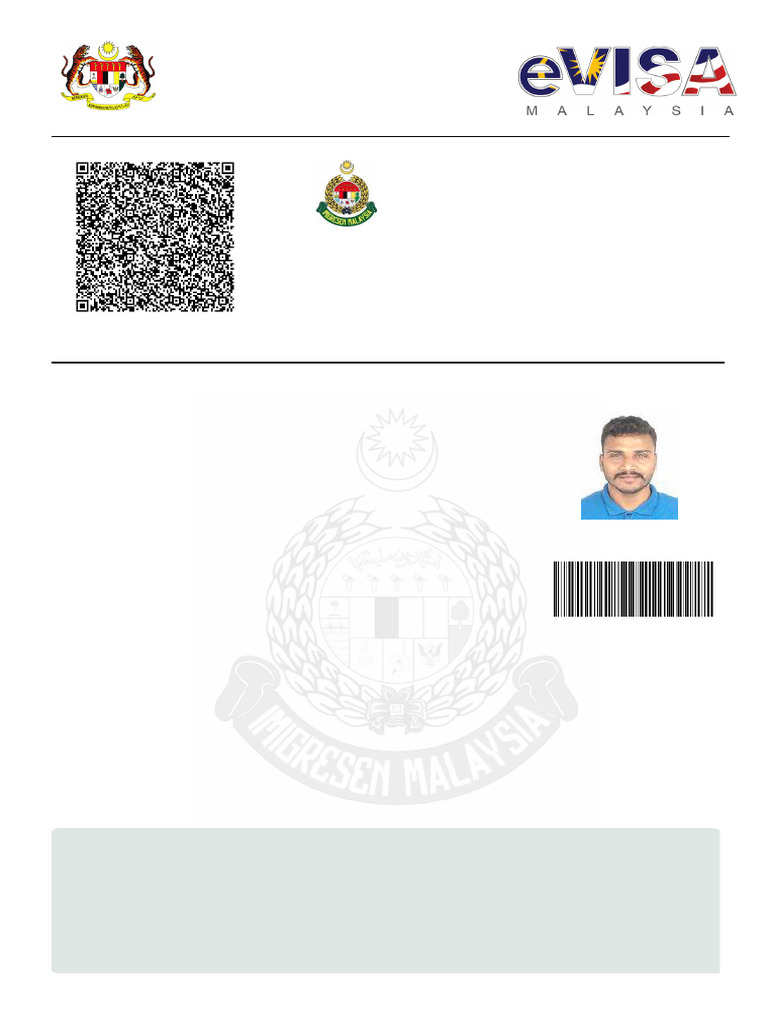 Malaysia eVISA Certificate - BAPARI AVIJIT | PDF