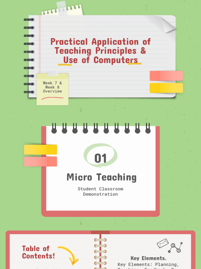 Practical Application of Teaching Principles & Use of Computers | PDF