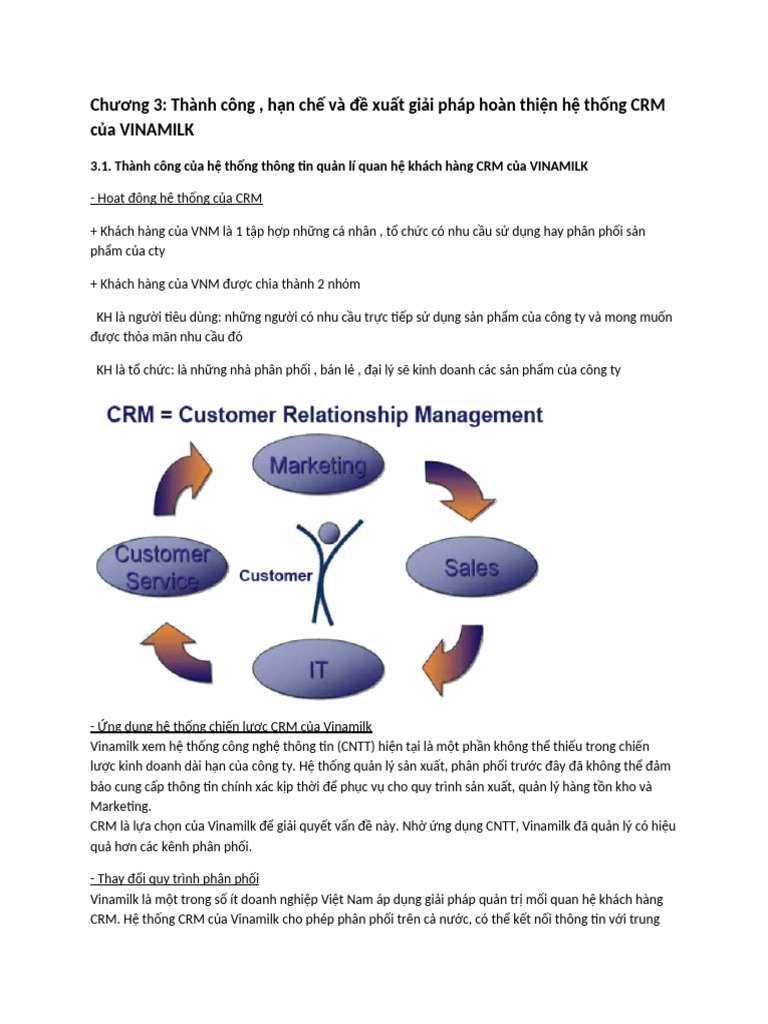 Chương 3 CRM C A Vinamilk | PDF