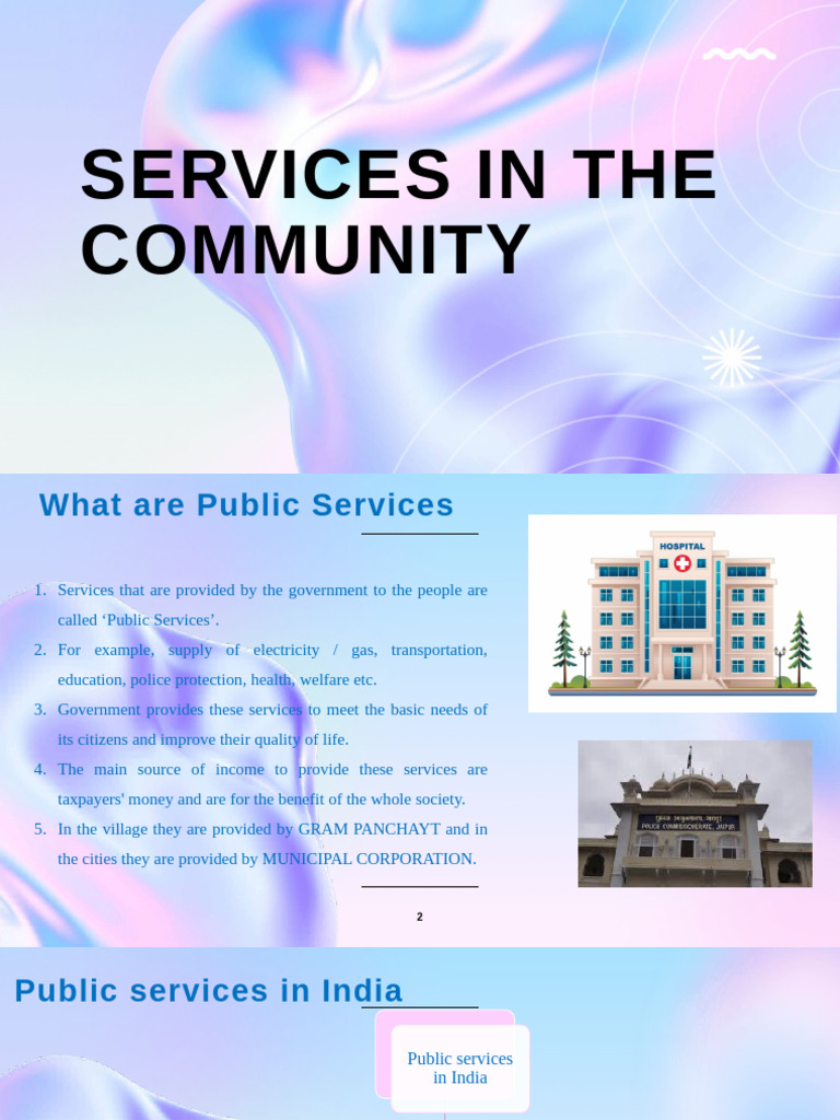 Services in The Community | PDF | Taxes | Economies