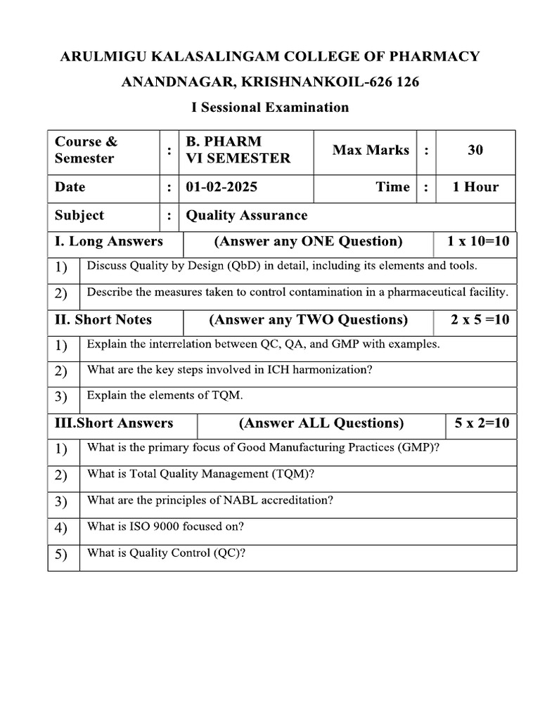 2025-02-01 QA I Sess QP | PDF