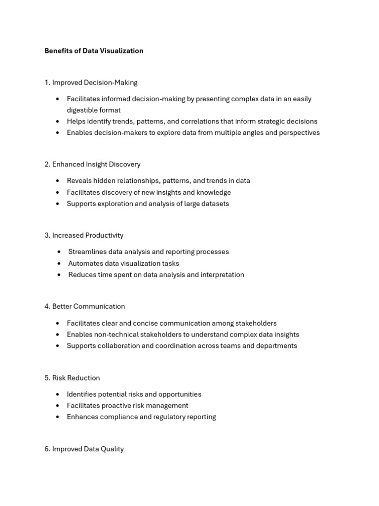 Benefits - Visualization | PDF