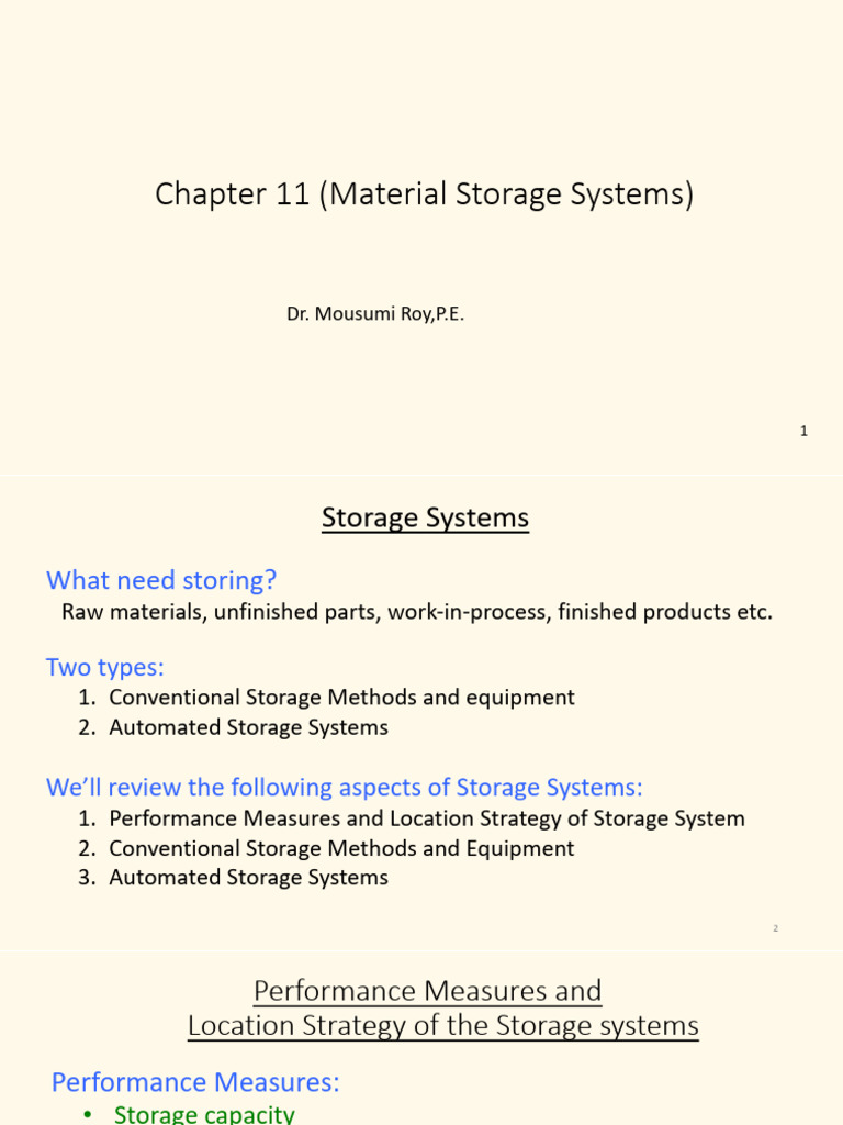 Material Storage Systems | PDF