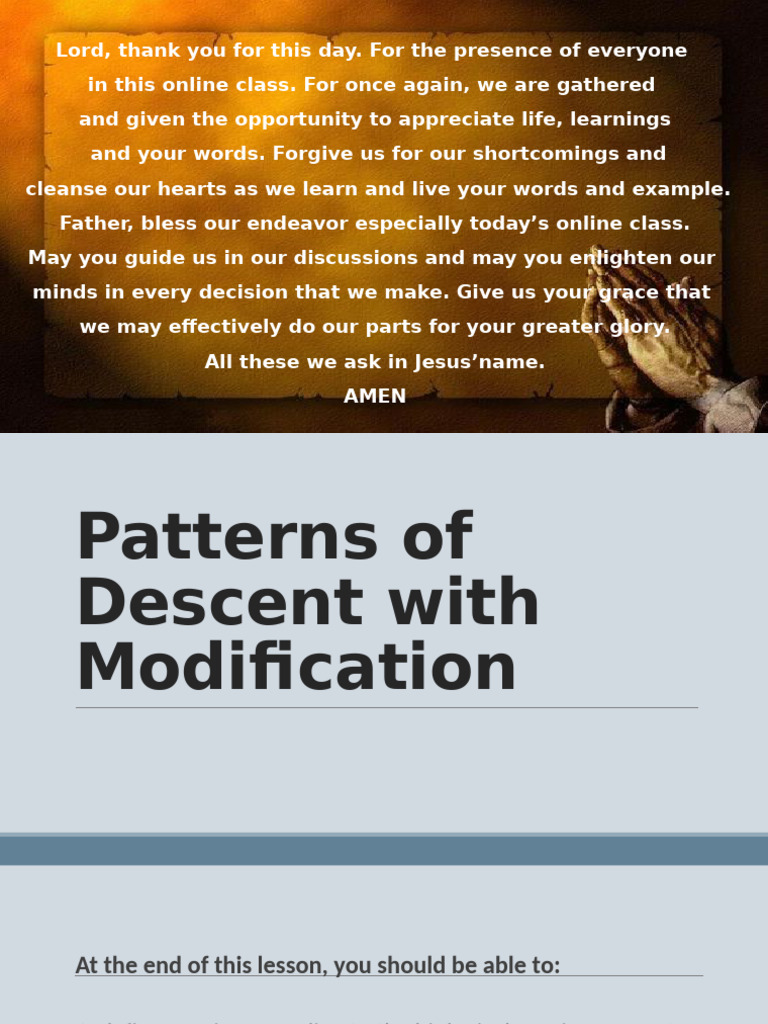Patterns of Descent With Modification Autosaved 3 | PDF | Hybrid ...
