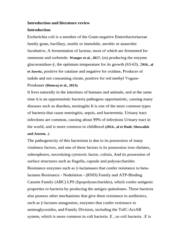 E. coli: Pathogenicity and Antibiotic Resistance | PDF | Bacteria ...