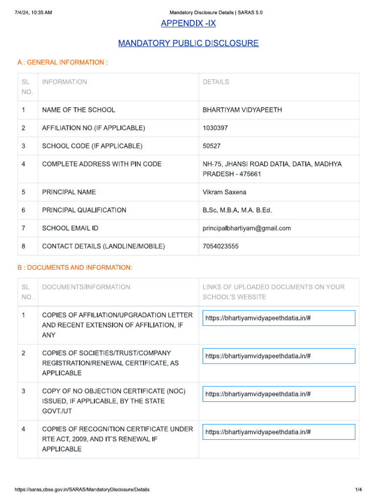 Mandatory Disclosure June 2024 | PDF