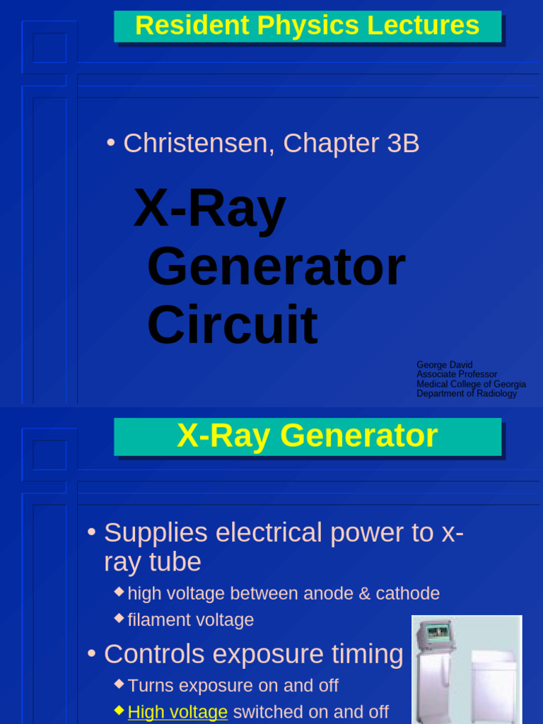 X-Ray Generator Circuit Overview | PDF | Rectifier | Vacuum Tube