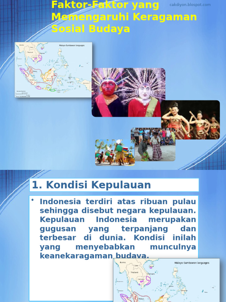 Faktor-Faktor Yang Memengaruhi Keragaman Sosial Budaya | PDF