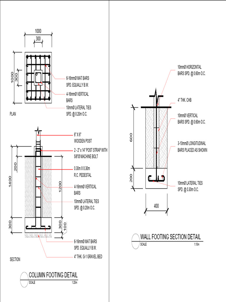 Column and Wall Footing Plate_2024 (1) | PDF