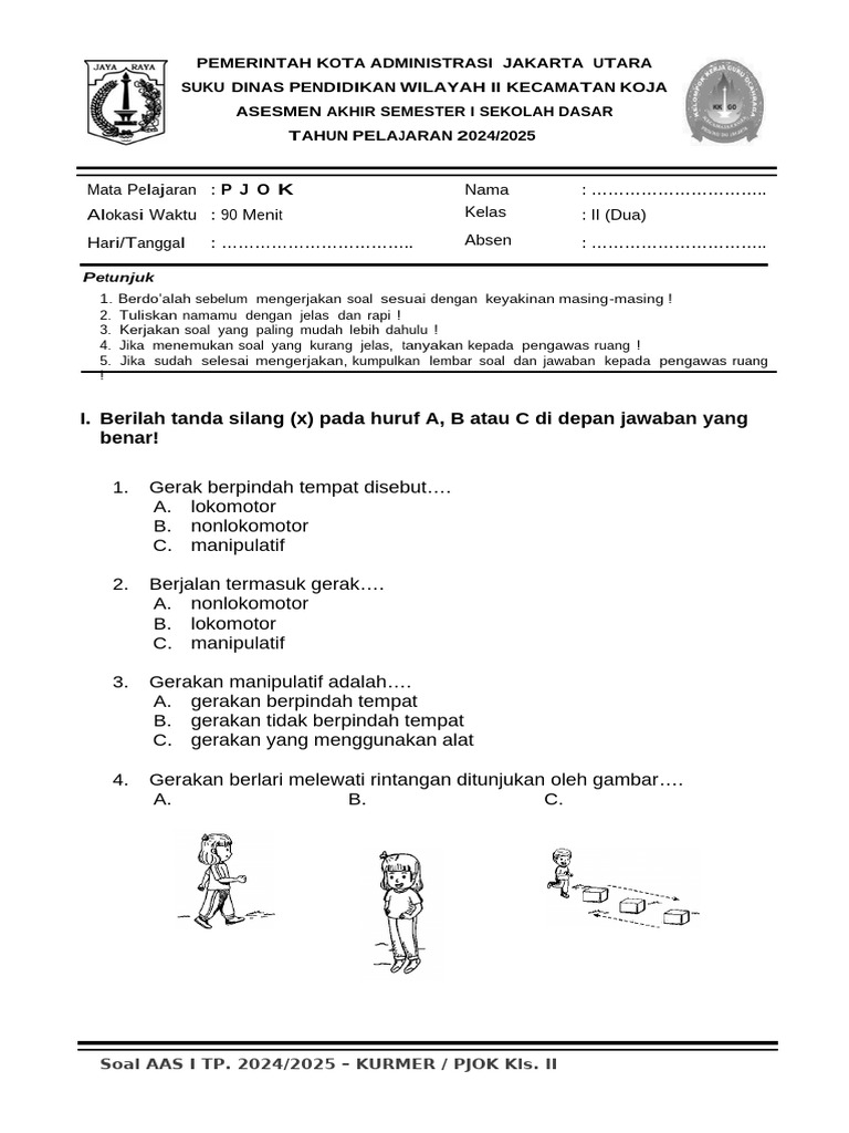 SOAL PAS PJOK KLS 2 | PDF