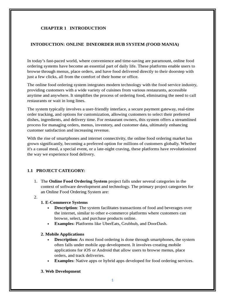Food Mania: Online Ordering System Overview | PDF | Cloud Computing ...
