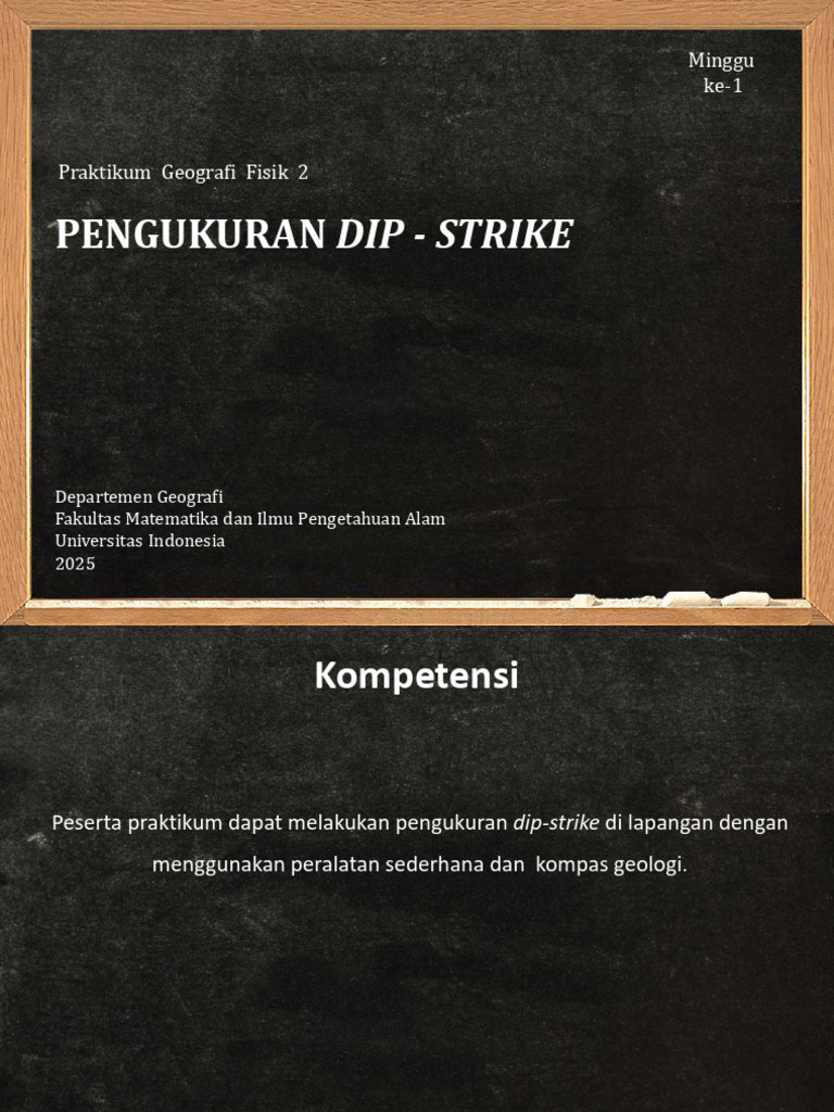 PGF - 2024-2025-Pengukuran Dip Strike | PDF