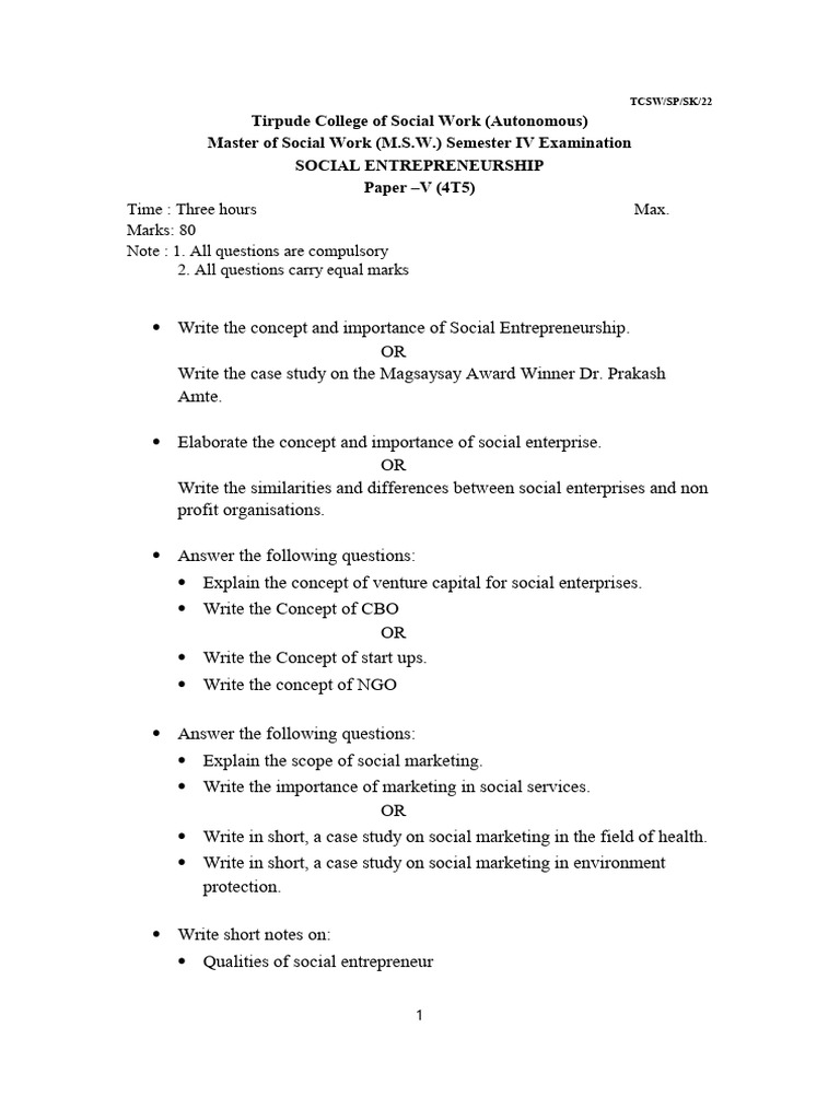 Social Entrepreneurship | PDF | Social Entrepreneurship | Entrepreneurship