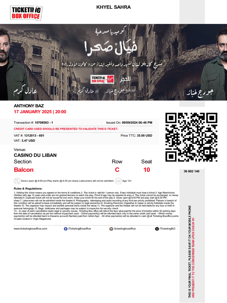 Tickets (1) - 09-09-2024-10708563-36802140-10 - C-4839 | PDF | Credit Card | Money