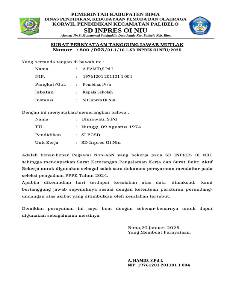 SPTJM Seleksi P3K 2024 | PDF