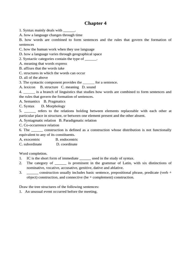 Chapter 4 Exercise | PDF