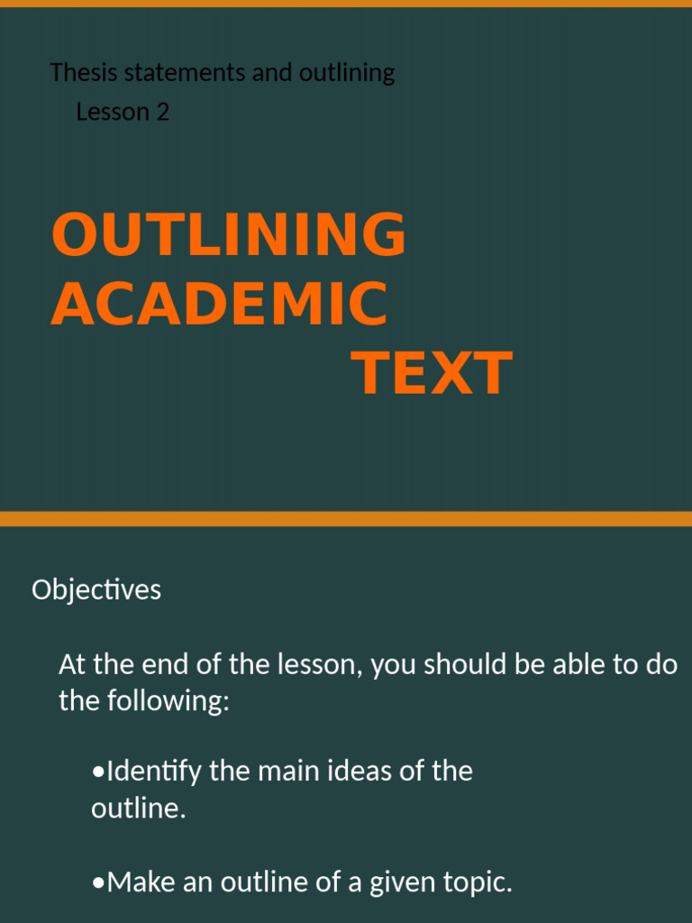 Outlining Academic Text | PDF | Essays | Mentorship