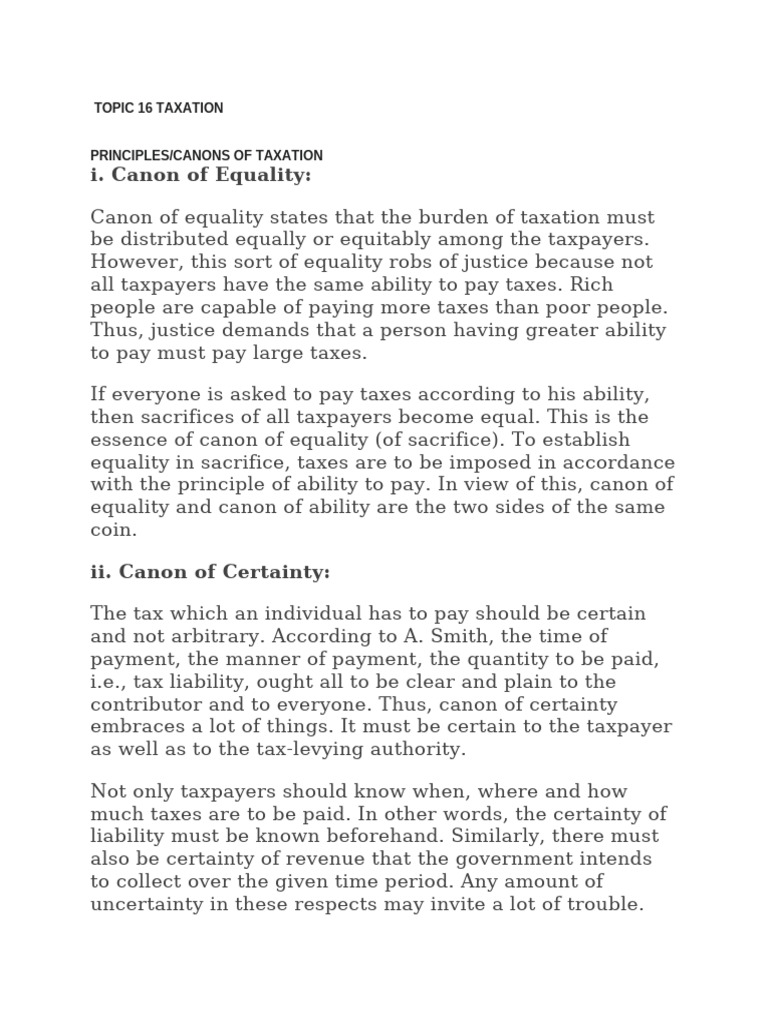Topic 16 Taxation | PDF | Taxes | Value Added Tax Topic 16 Taxation | PDF | Taxes | Value Added Tax