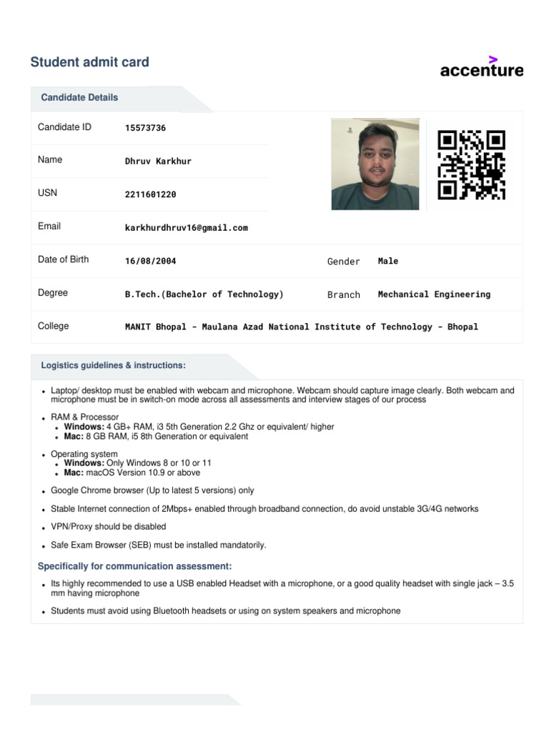 AdmissionCard 15573736 742 | PDF | Employment | Privacy