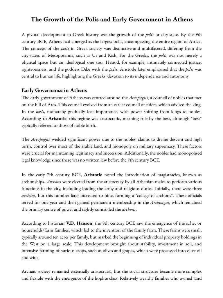 Athens Polity & Democracy | PDF | Ancient Greece | Ancient Athens