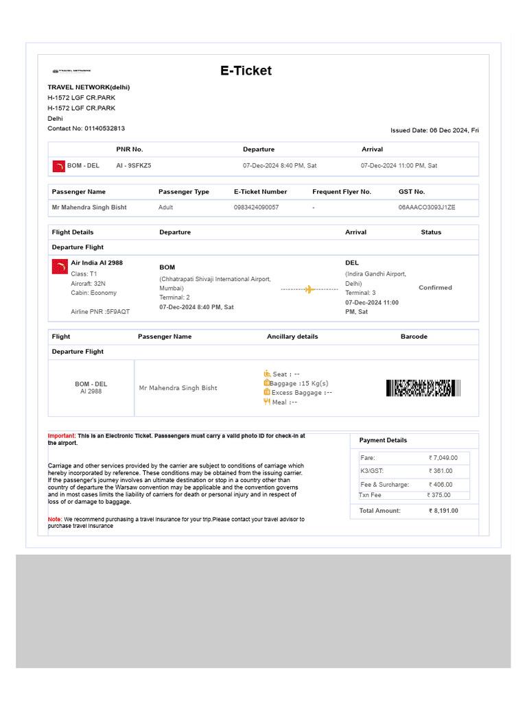 E-Ticket 2 | PDF | Aviation | Transport