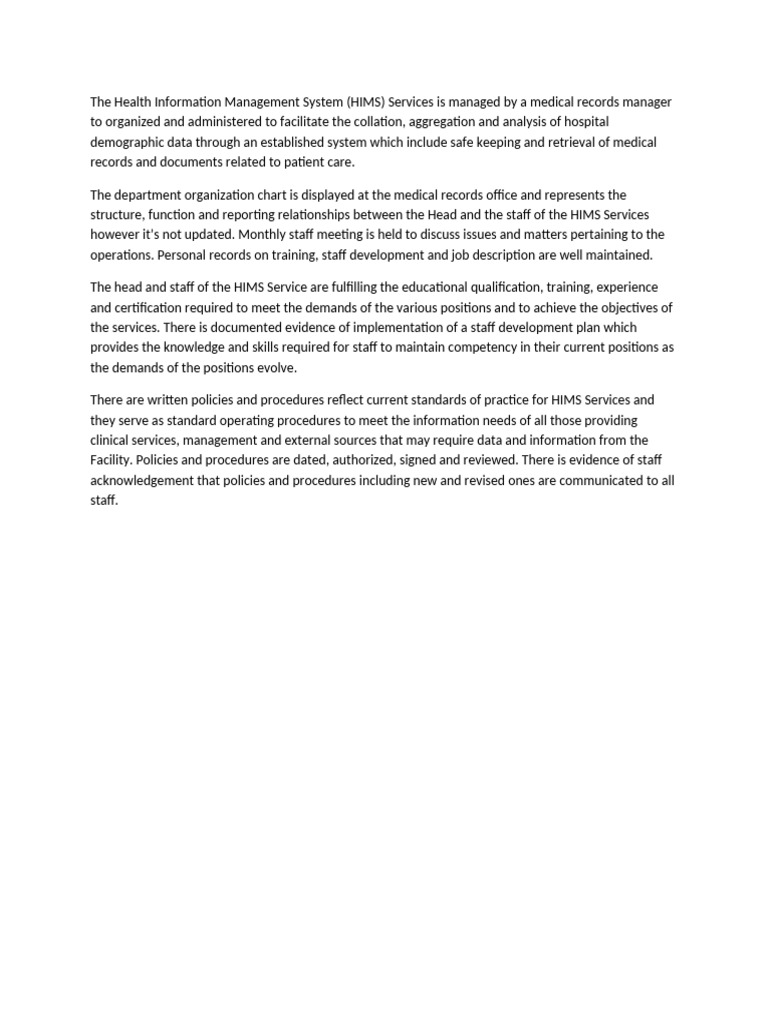The Health Information Management System | PDF