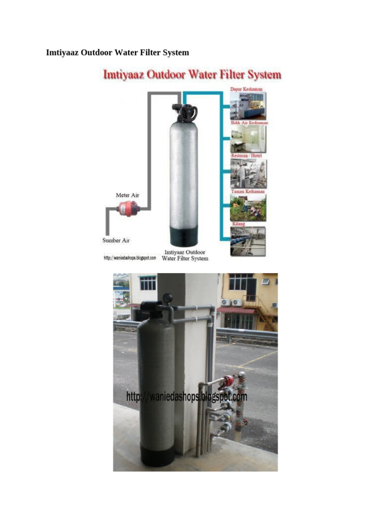 Imtiyaaz Outdoor Water Filter System | PDF