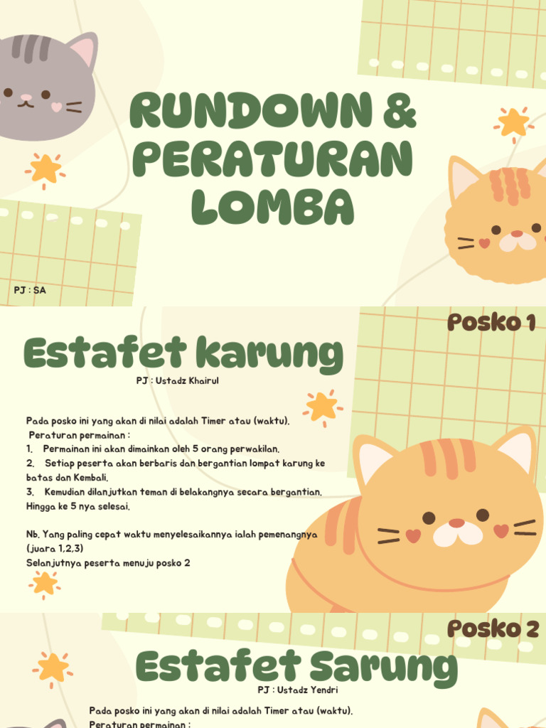 Ppt. Rundown Lomba | PDF