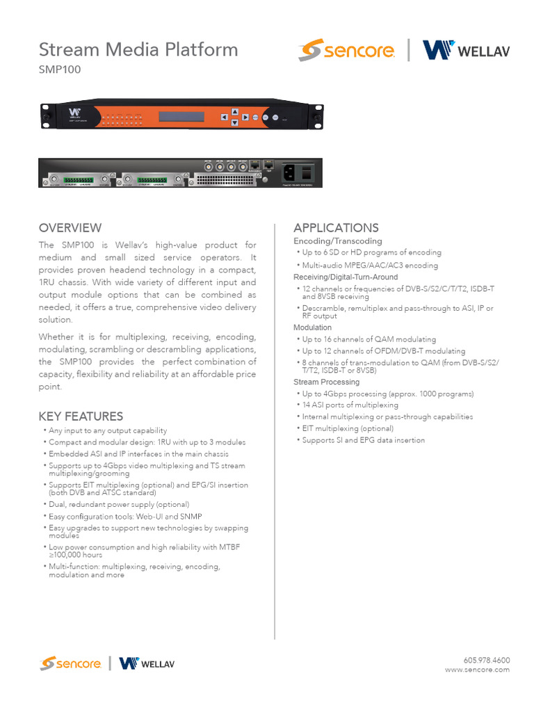 SMP100-Datasheet-v4 1 202204133 | PDF | Video | Computer Engineering
