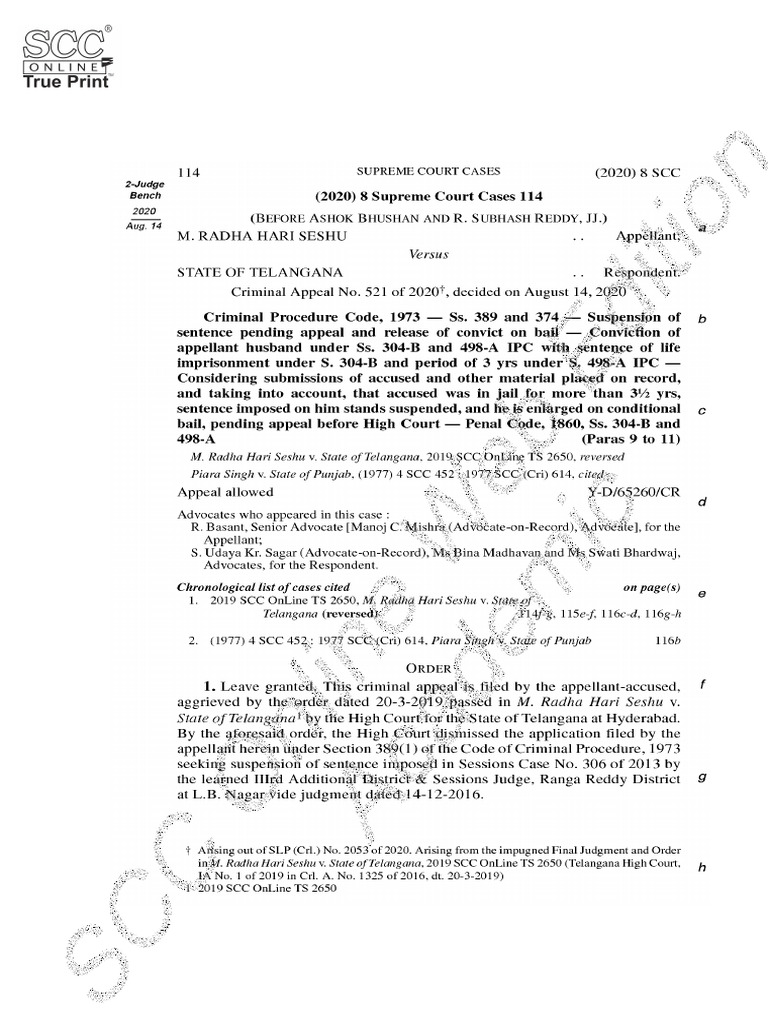 Modak Judgment Analysis: SCC 1/2008 | PDF
