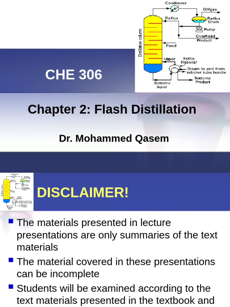Flash Distillation Techniques Explained | PDF | Thermodynamics ...