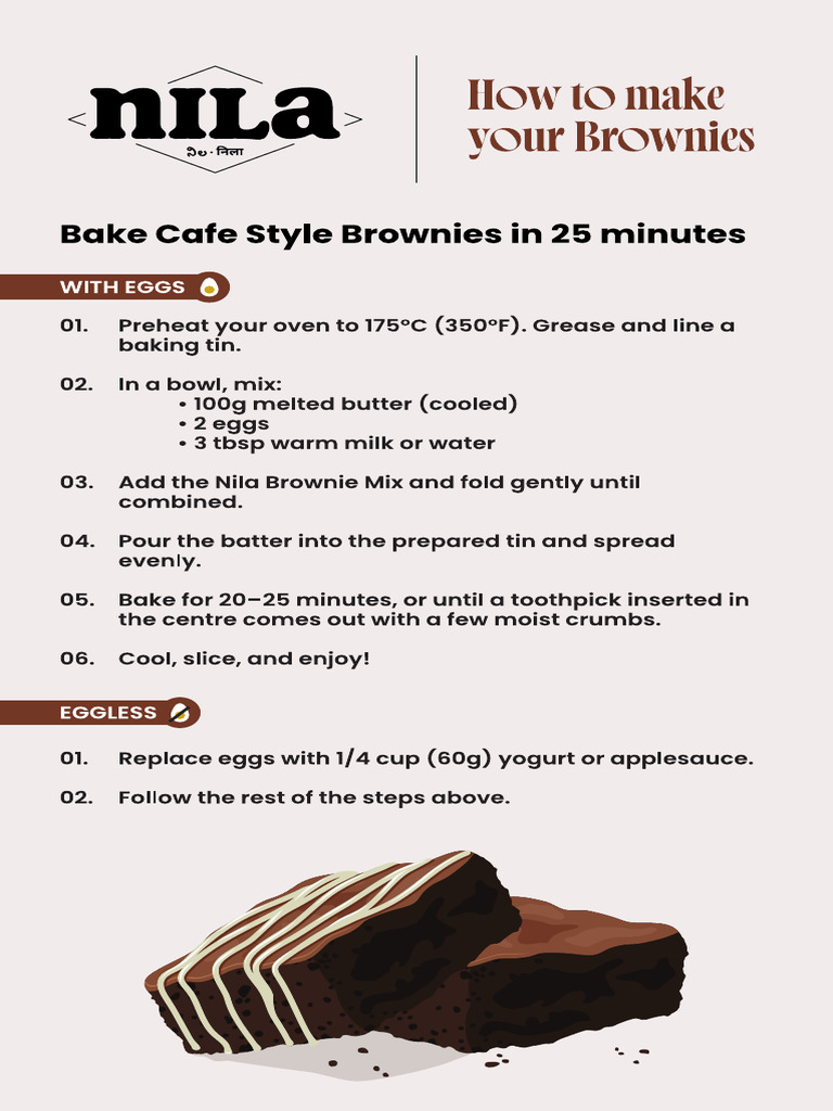 Brownie Recipe - 9x16cm | PDF