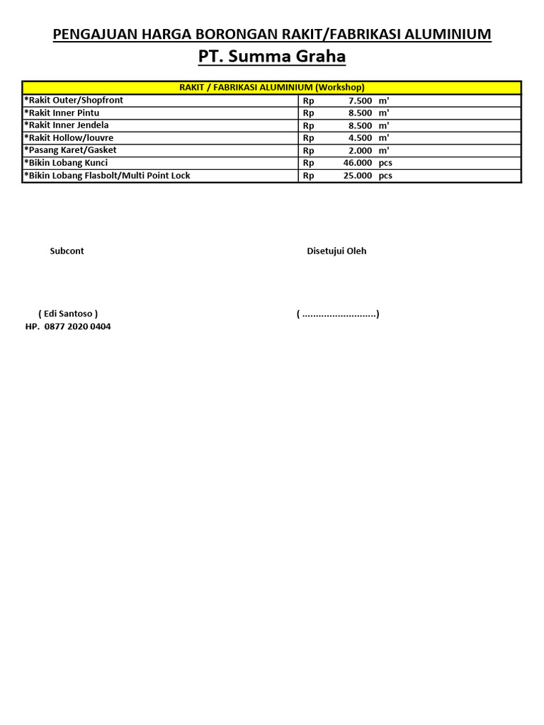 RAKIT PT. Summa Graha | PDF