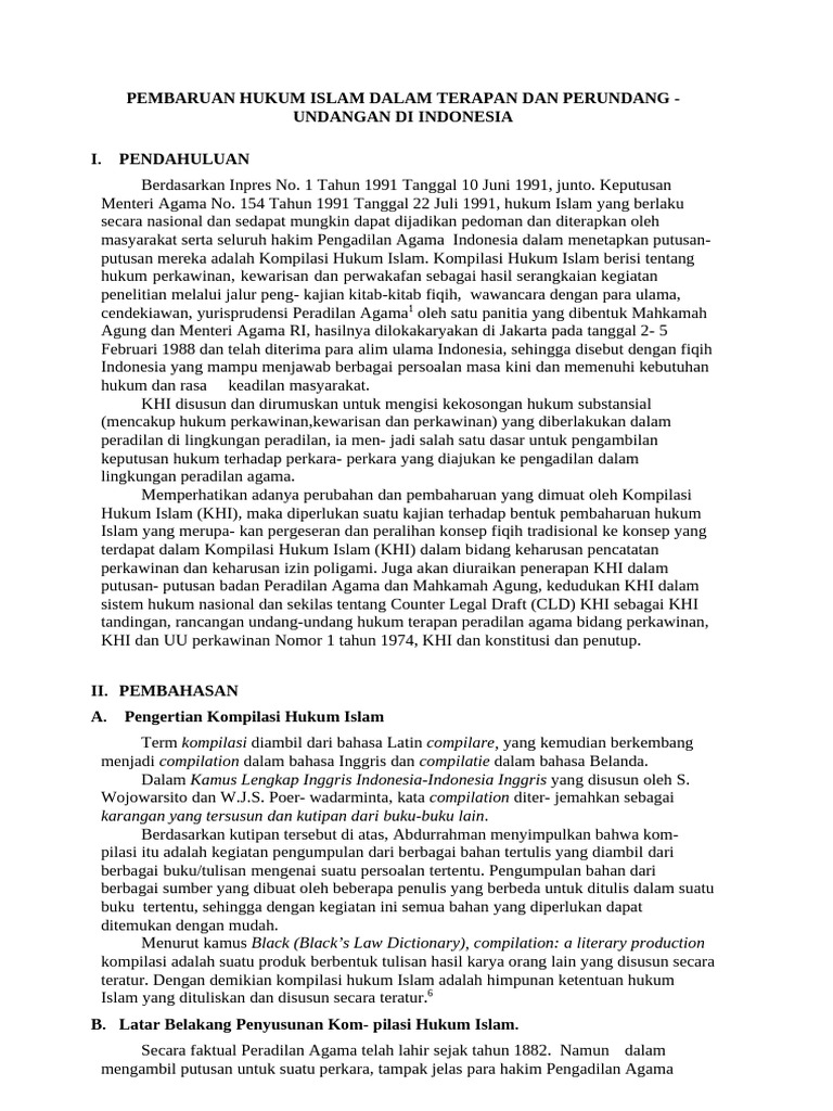 KOMPILASI HUKUM ISLAM {PHI} | PDF