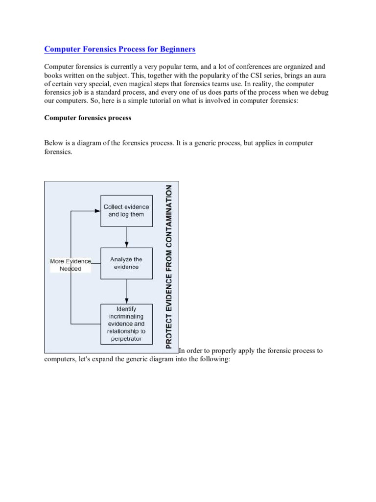 Computer Forensics Process For Beginners | PDF | Computer Forensics ...