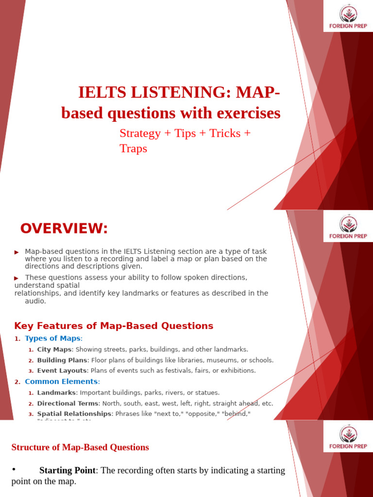 IELTS Listening: Map-Based Strategies | PDF | Attention