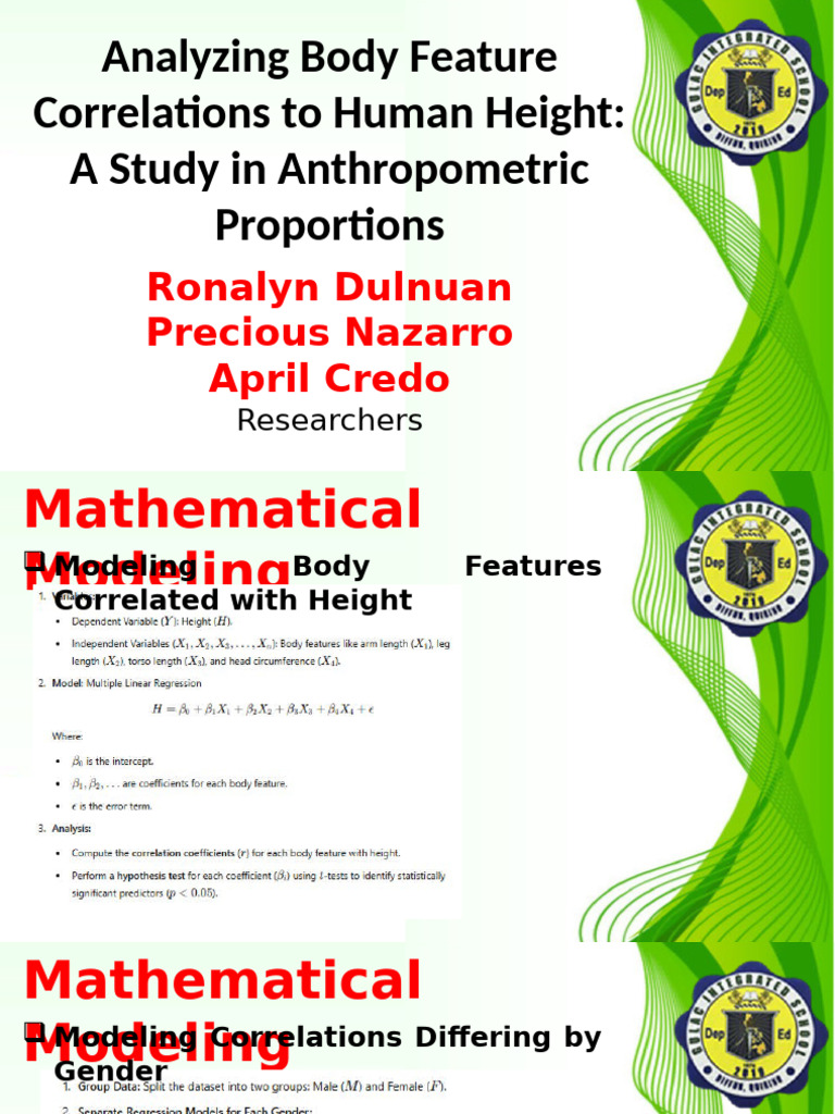Body Feature | PDF | Statistics | Prediction