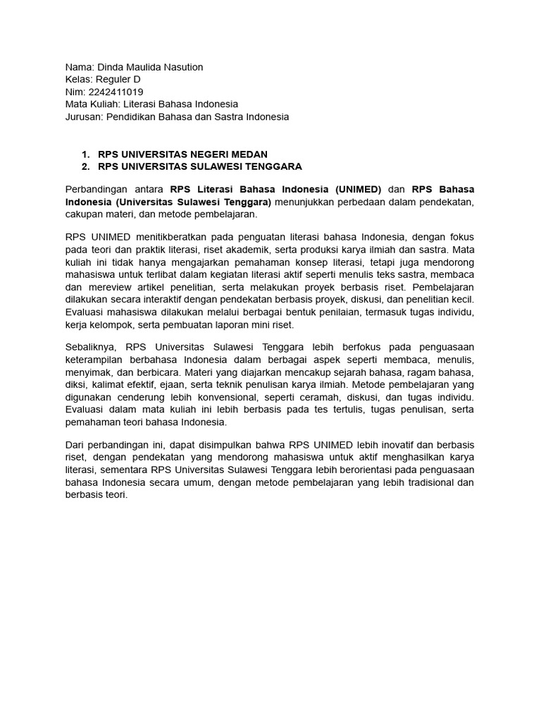 Perbandingan Rps (Dinda) | PDF