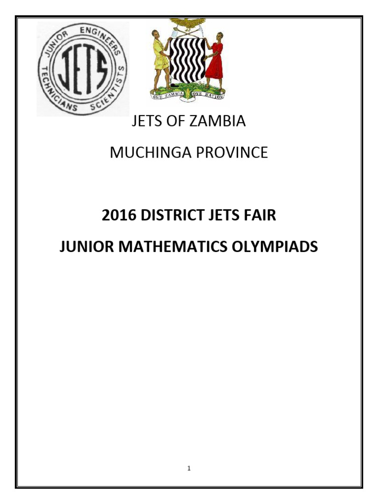 JUNIOR MATHEMATICS OLYMPIADS | PDF | Area | Mathematics